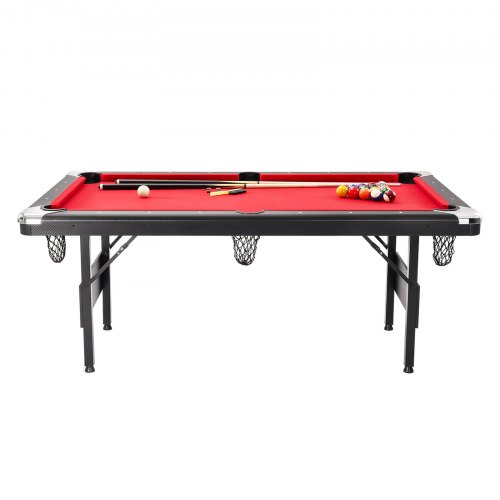 VEVOR Billiards Table, 6.3 ft Pool Table, Portable Foldable Space ...