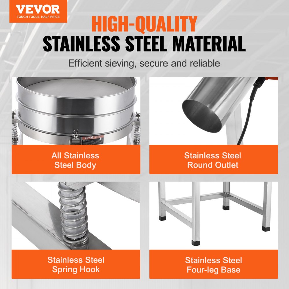 VEVOR Electric Vibrating Sieve Machine with 40+100 Mesh Automatic ...