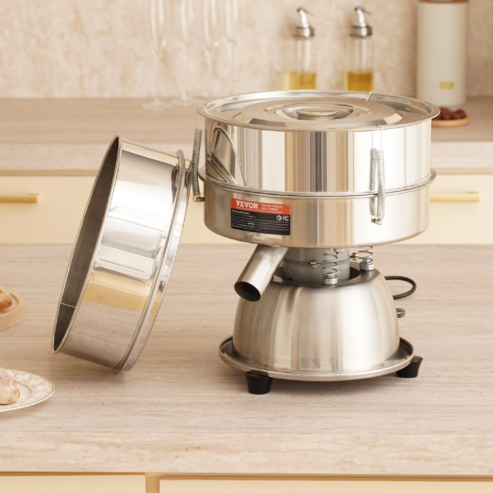VEVOR Electric Vibrating Sieve Machine – 10+60 Mesh, 45W