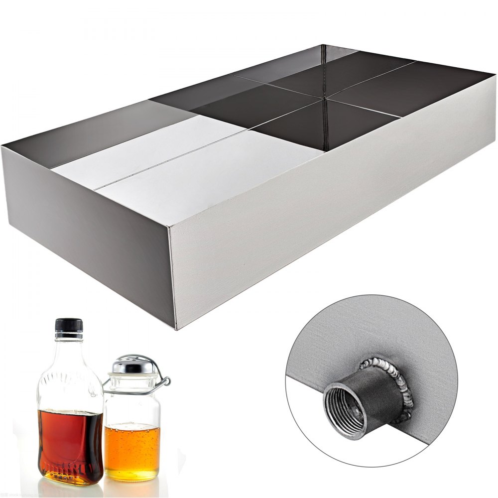 VEVOR Maple Syrup Evaporator Pan 34x18x6 Inch Stainless Steel Maple ...
