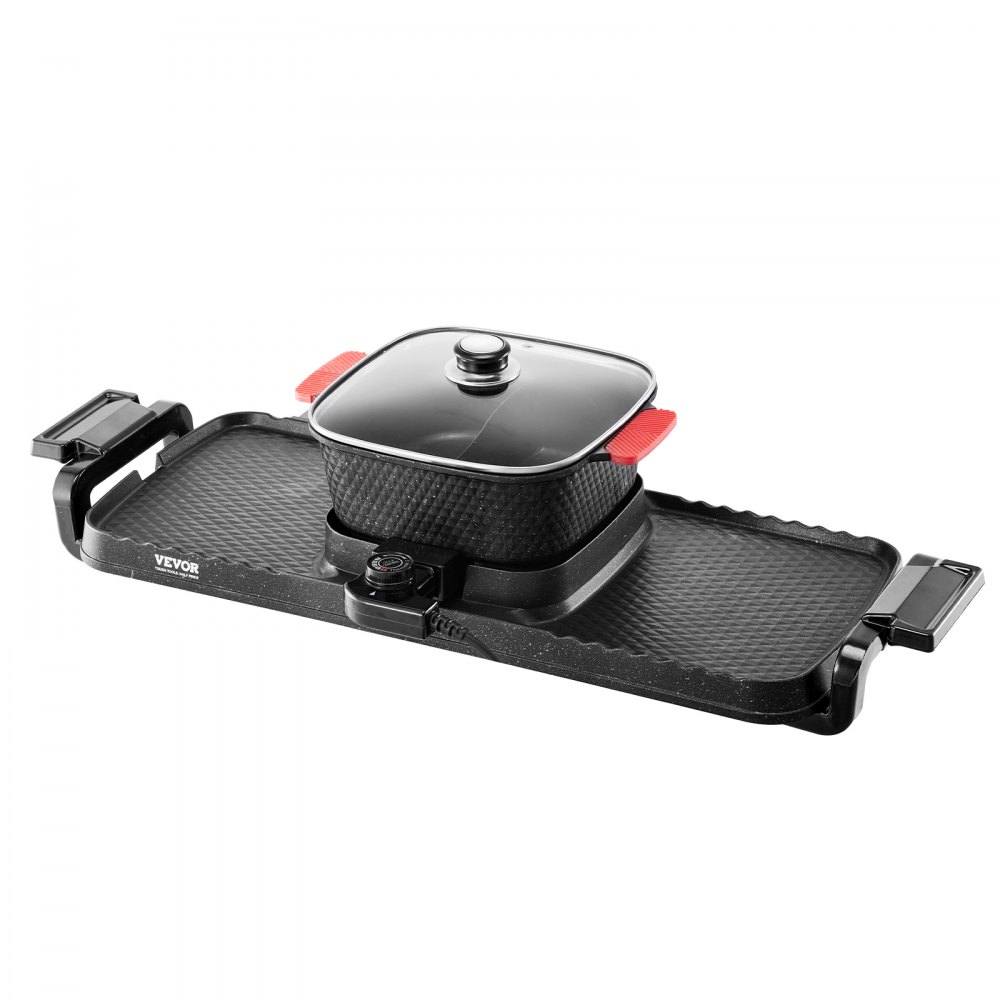 VEVOR Hot Pot with Grill, 2300W 2-in-1 Electric Smokeless Grill and Hot ...