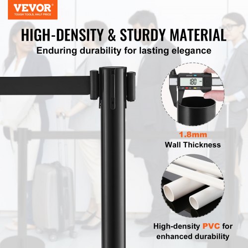 VEVOR Crowd Control Stanchions, 8-Pack Crowd Control Barriers with 4PCS ...