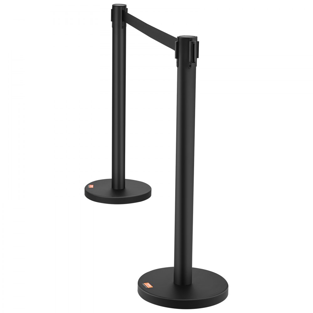 VEVOR Crowd Control Stanchions, 2-Pack Crowd Control Barriers, Carbon ...
