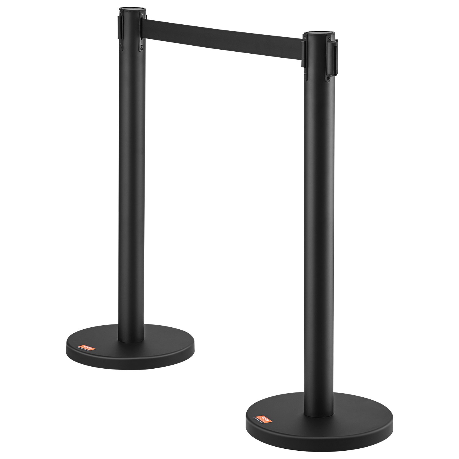 VEVOR Crowd Control Stanchions, 2-Pack Crowd Control Barriers, Carbon ...