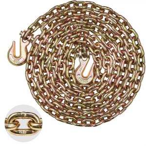 VEVOR Binder Chain G80 Tie Down Tow Chain with Two Hooks 5/16" x 14.2 ...