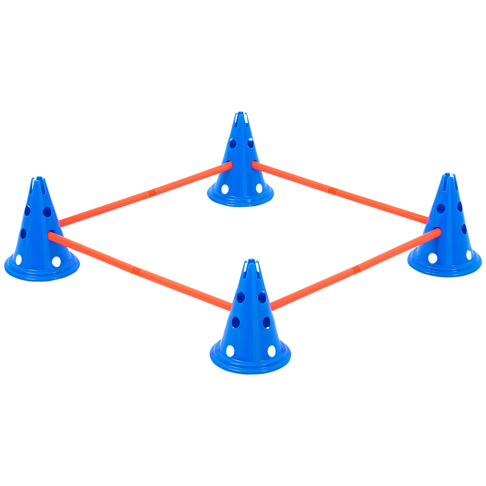 VEVOR Dog Agility Hurdle Cone Set 6 PCS Kit-12 xCones 6 xAgility Rods ...