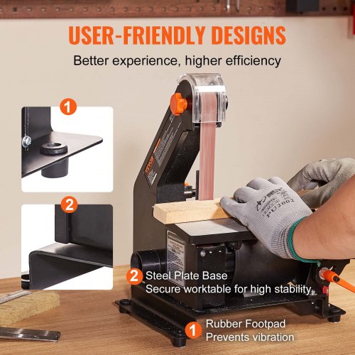 VEVOR 5" Disc Sander and 1" x 30" Belt Sander Combo with 2.5A Induction ...