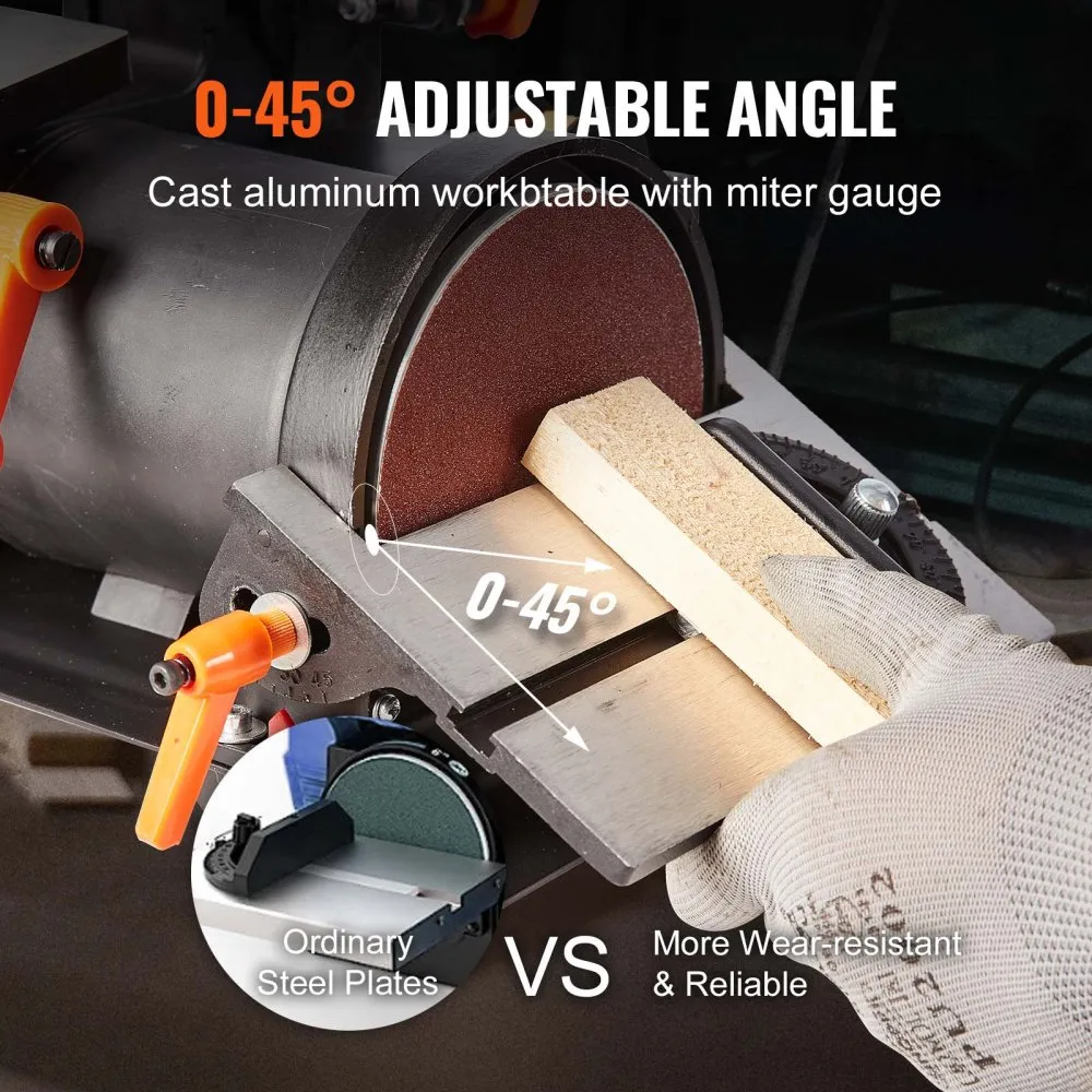 VEVOR Belt Sander, 5" Disc Sander and 1" x 30" Belt Sander Combo with 2 ...