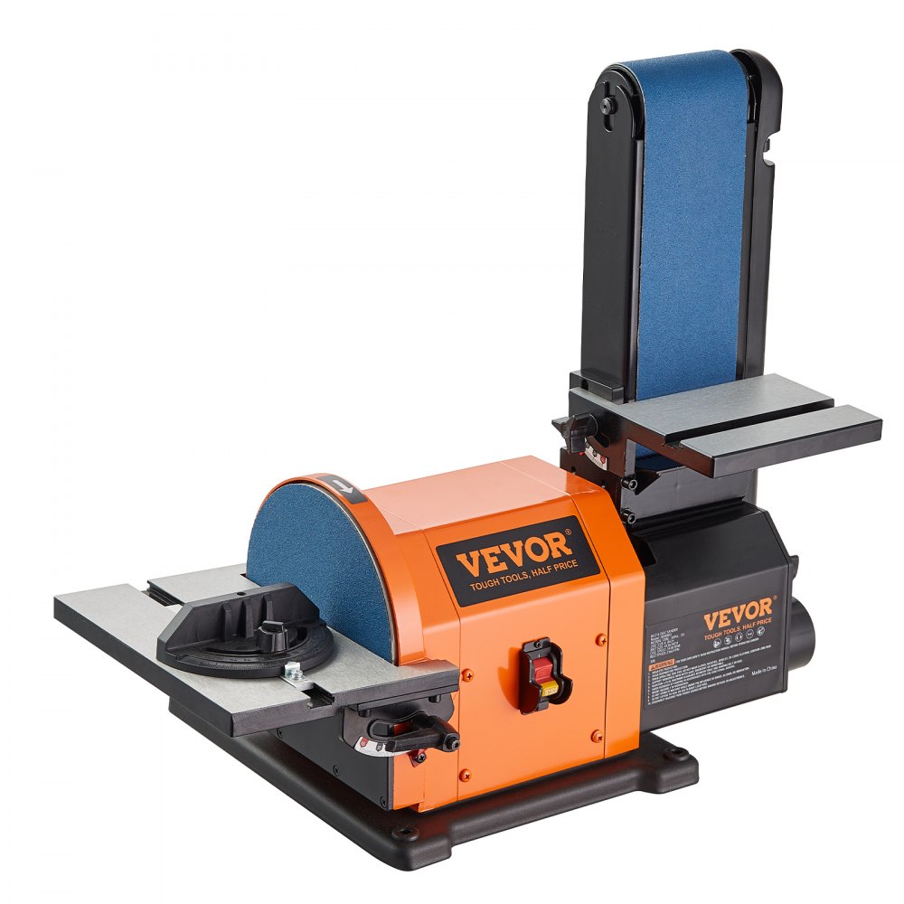 VEVOR Professional Belt Sander, 6" Disc Sander and 4 x 36 in. Belt ...