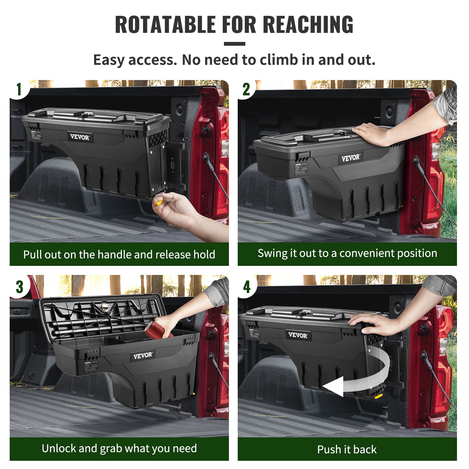 VEVOR Lockable Truck Bed Storage – Silverado 1500 Box Set