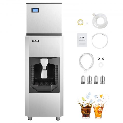 VEVOR Commercial Ice Maker, 300 Lbs/Day Ice Maker Machine, 180 Lbs ...