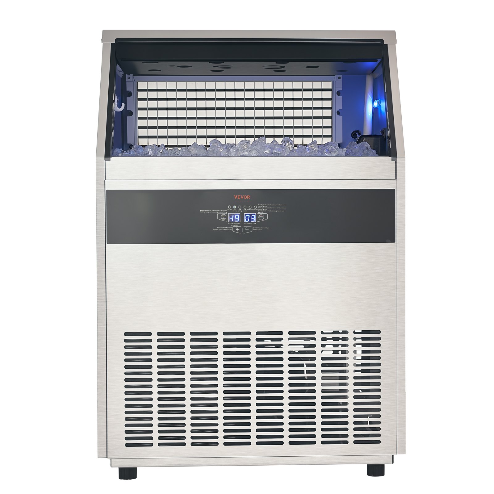 VEVOR 440lbs/24H Commercial Ice Maker Machine, 130lbs Storage Capacity ...