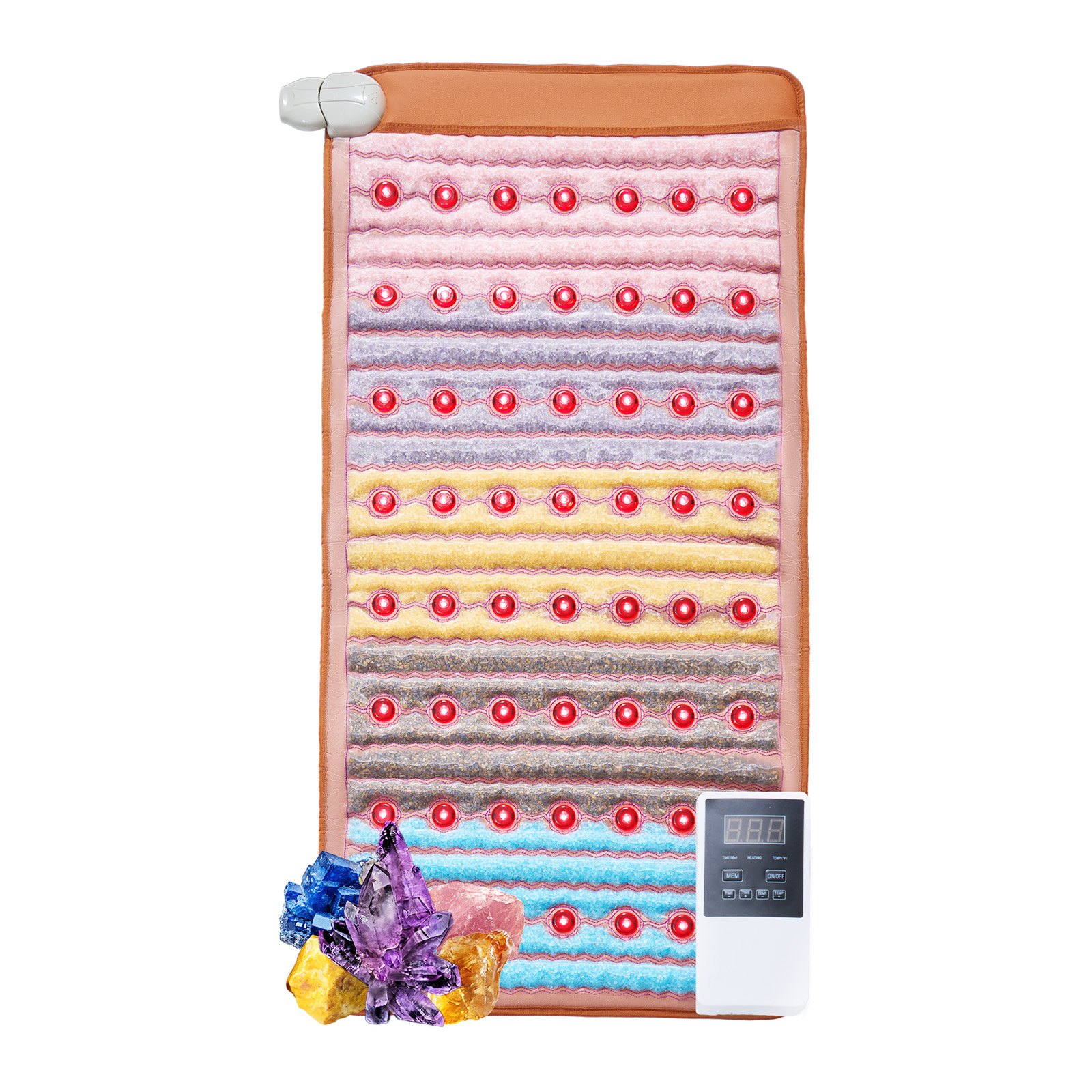 VEVOR Far Infrared Heating Pad, 103-159℉ Amethyst Heating Pad, 5 ...