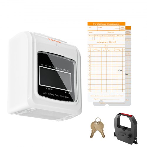 VEVOR Punch Time Clock, Time Tracker Machine for Employees of Small ...