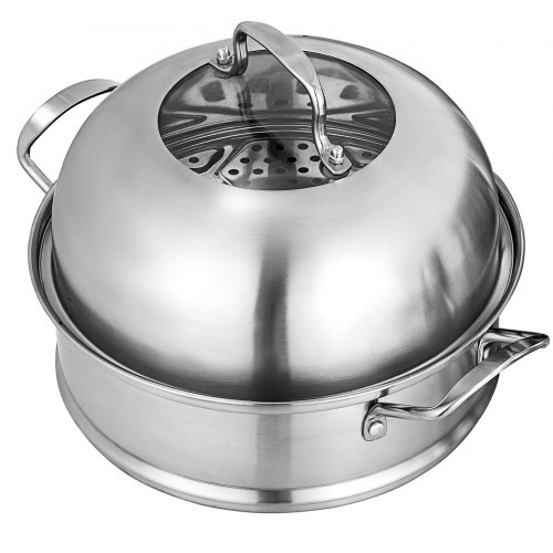 VEVOR Dumpling Steamer Stainless Steel 5 Titer for for Cook Soup ...