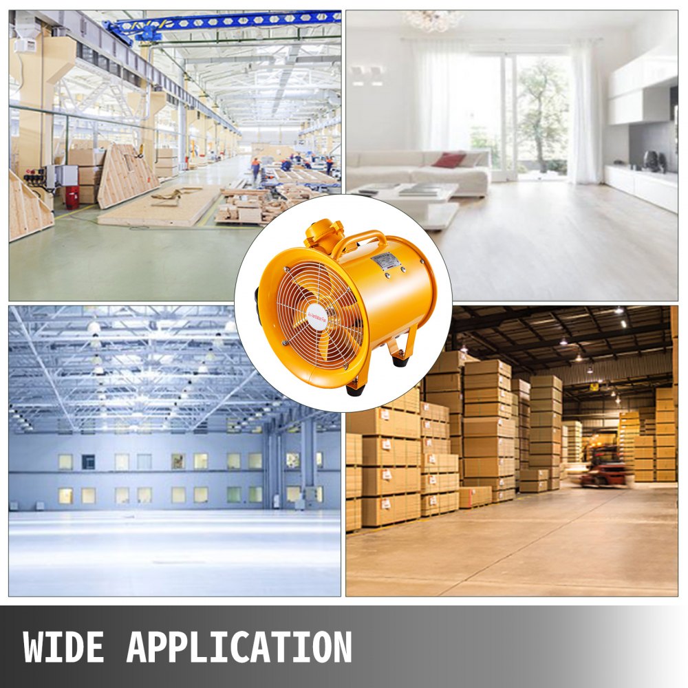 VEVOR Explosion Proof Fan 10 Inch(250mm) Utility Blower Fan 350W 220V ...