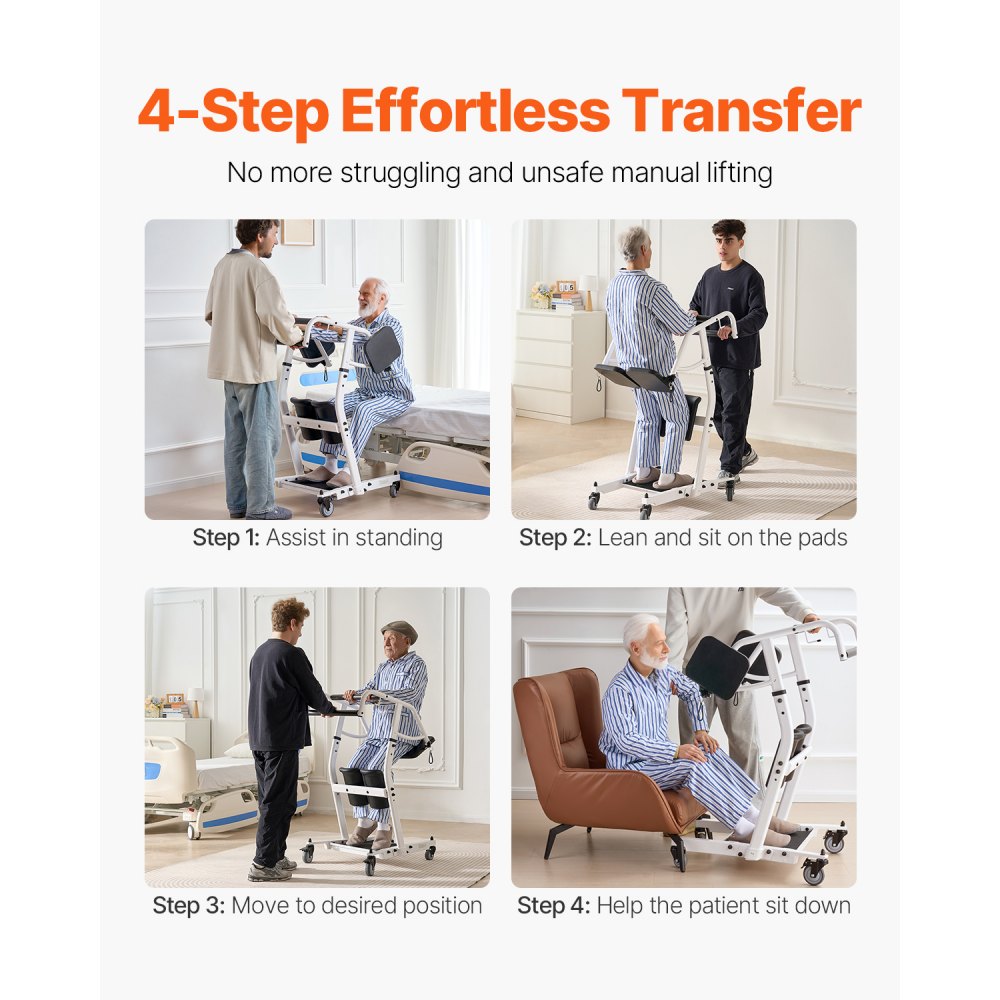 VEVOR Sit to Stand Machine – 400LB, Q235 Steel, 90° Flip