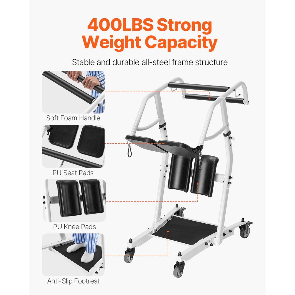 VEVOR Stand Assist Patient Lift, Easy Sit-to-Stand Transfer Chair for ...
