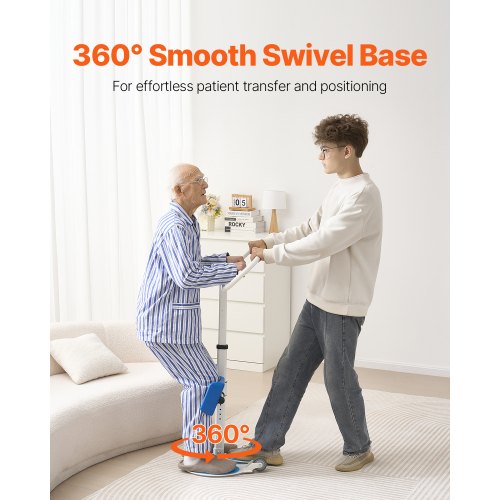 Sit to Stand Lift for Elderly with 360° Swivel Turner Standing Assist ...