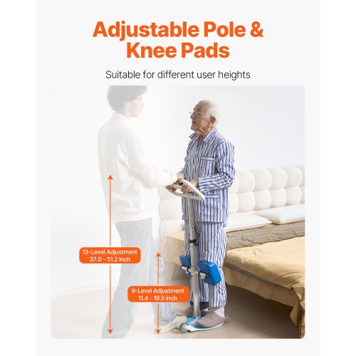 Sit to Stand Lift for Elderly with 360° Swivel Turner Standing Assist ...