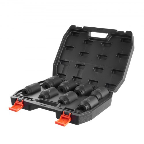 VEVOR Axle Nut Impact Socket Set 1/2" Drive Deep 6-Point 8PCS SAE Nut ...