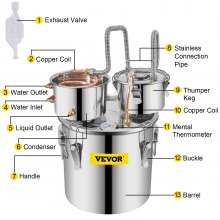 VEVOR Still - Premium Home Distillation Kits for DIY Spirits