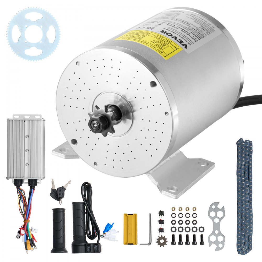 3000W Electric Brushless DC Motor Kit 72V 4900rpm Motor with Speed Controller | VEVOR US