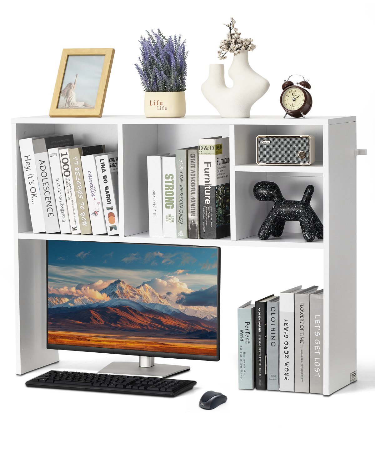 VEVOR Bookshelf Desktop Organizer – 37"×9.4"×28.7" Shelf