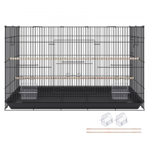 VEVOR 30 inch Bird Cage, Metal Large Parakeet Cages for Cockatiels ...