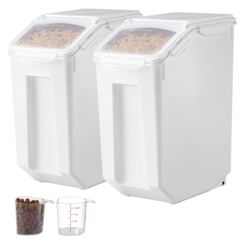 4.5Gal/20Lx2 Large Ingredient Storage Container Airtight Kitchen Flour ...