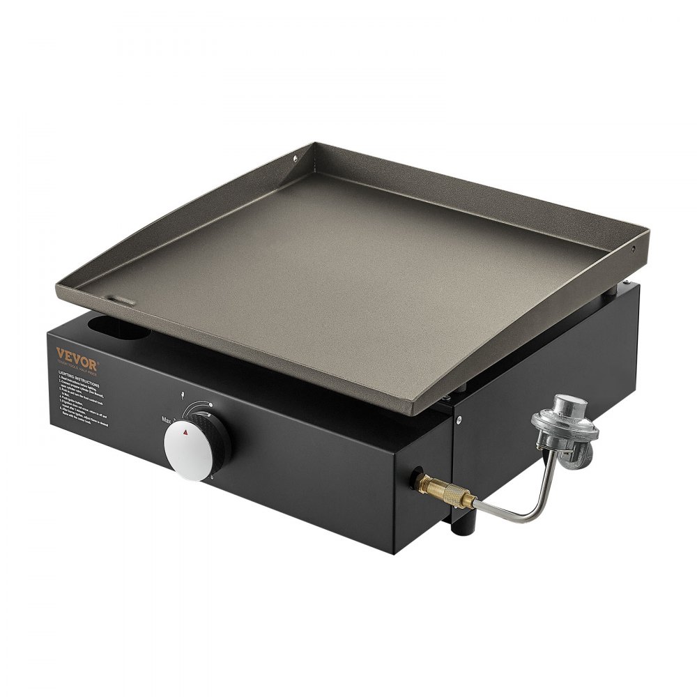 VEVOR Commercial Griddle, 16.9" Heavy Duty Manual Flat Top Griddle ...