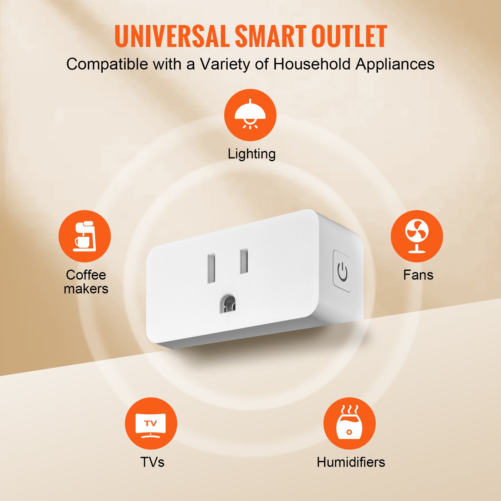 VEVOR 4 Pack Smart Plug, Voice Control Outlet, Remote & Scheduled ...
