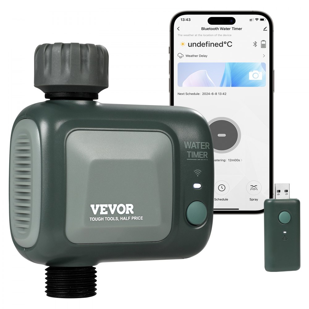 VEVOR WiFi Sprinkler Timer, Single Outlet, Smart Hose Faucet Water ...