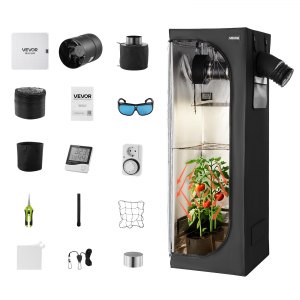 VEVOR Indoor Grow Tent Kit, 60 x 60 x 180 cm, Indoor Plant Tent with ...