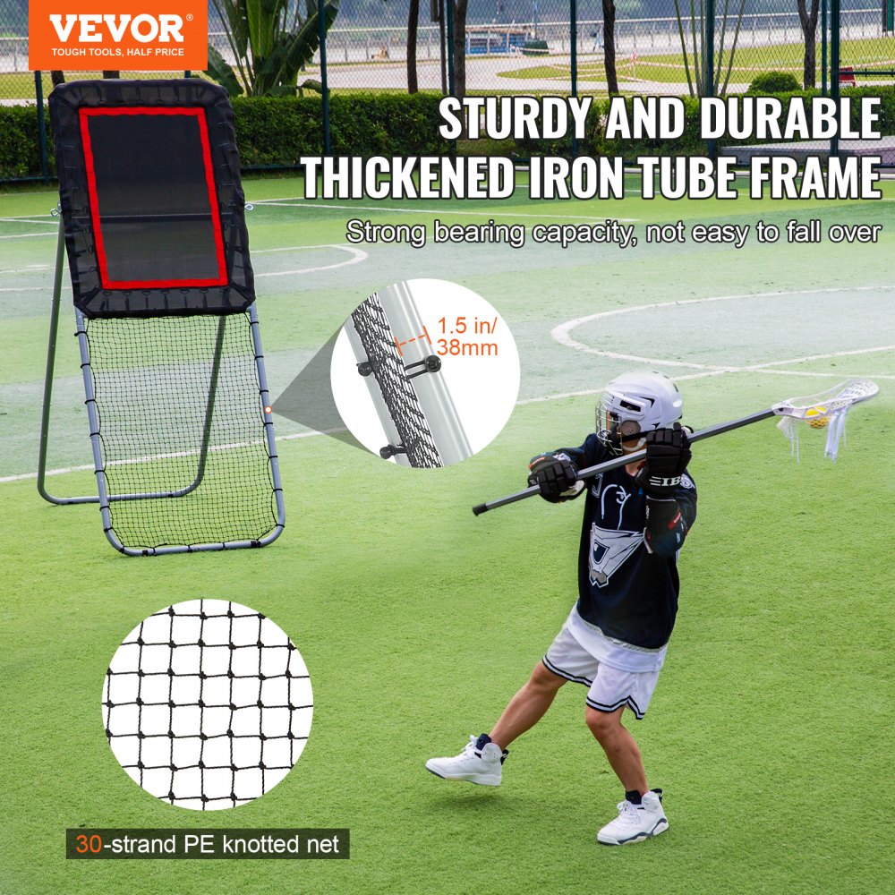 VEVOR Folding Lacrosse Rebounder for Backyard, 3x8 Ft Volleyball Bounce ...