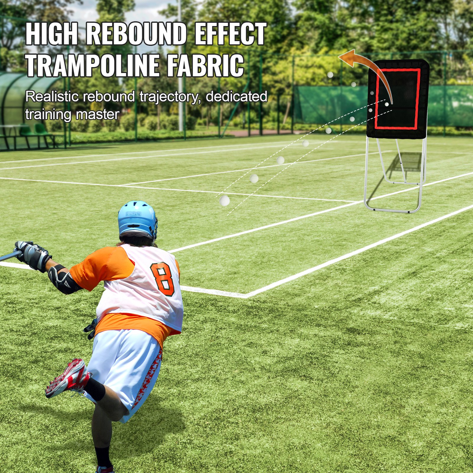 VEVOR Folding Lacrosse Rebounder for Backyard, 3x4 Ft Volleyball Bounce ...