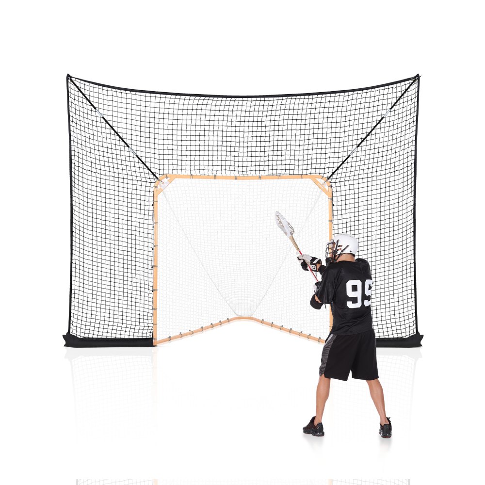 VEVOR Lacrosse Net Backstop – 12x9ft Size, 6x6ft Goals