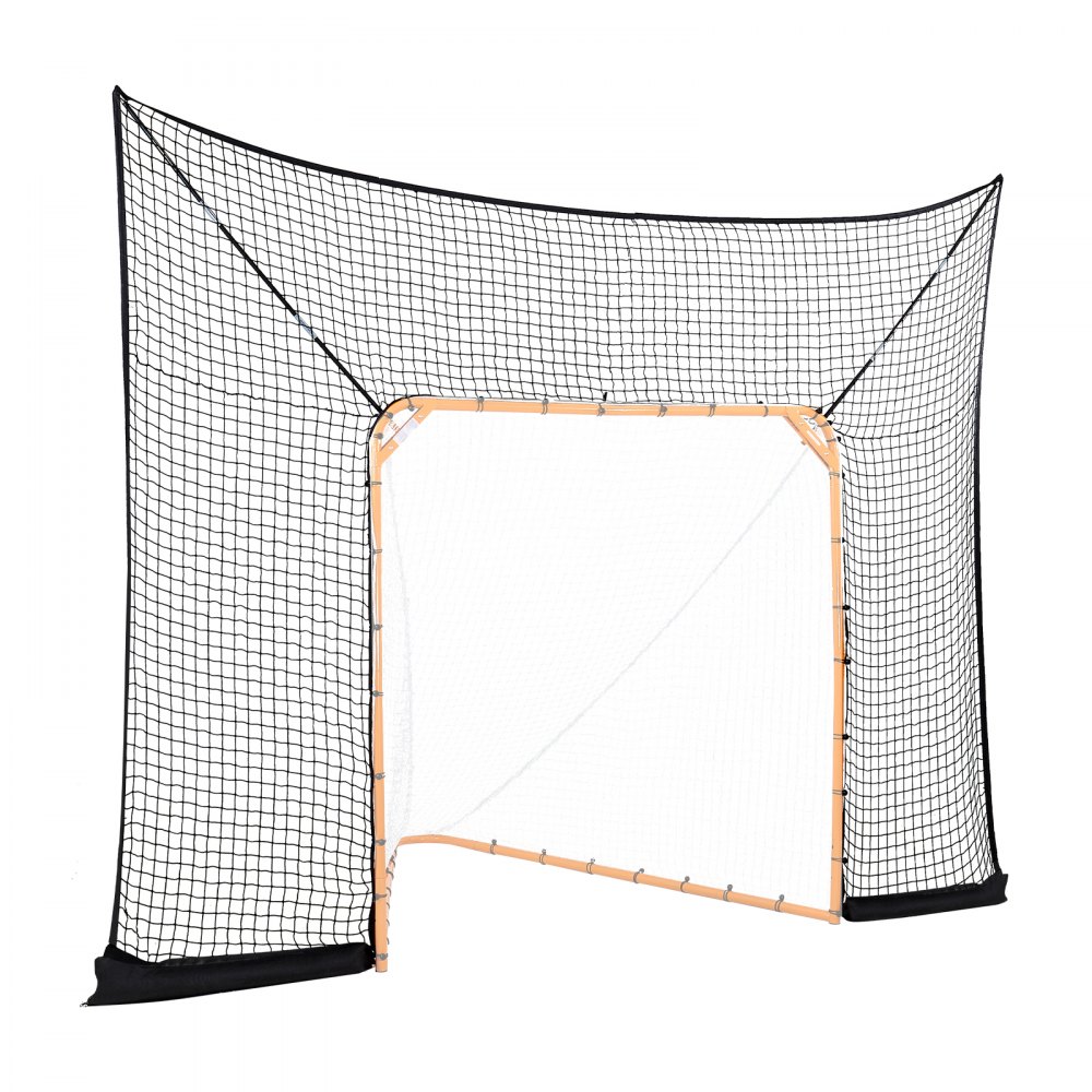 VEVOR Lacrosse Net Backstop – 12x9ft Size, 6x6ft Goals