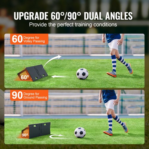 45"X13" Soccer Rebounder Board Portable Soccer Wall with 2 Angles ...