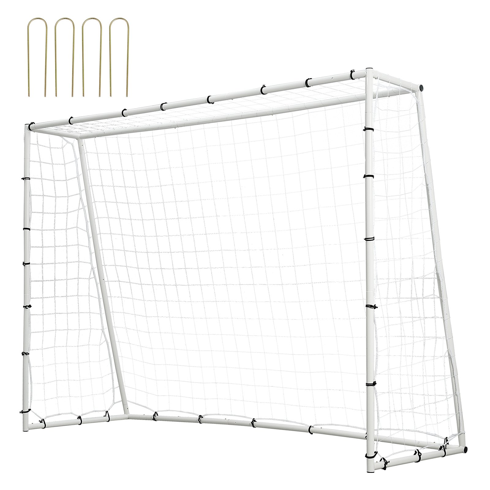 VEVOR Soccer Rebound Trainer, 8x6FT Iron Soccer Training Equipment ...