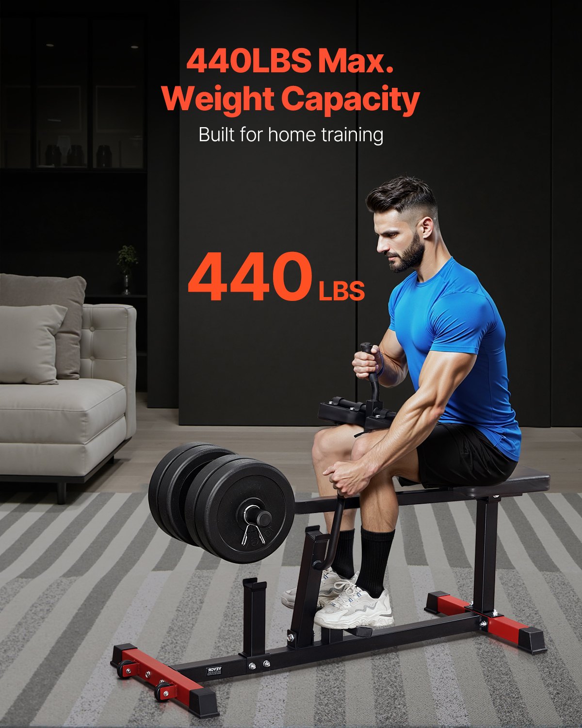 VEVOR Calf Workout Machine for Home – 440LBS, 1&2in Holder