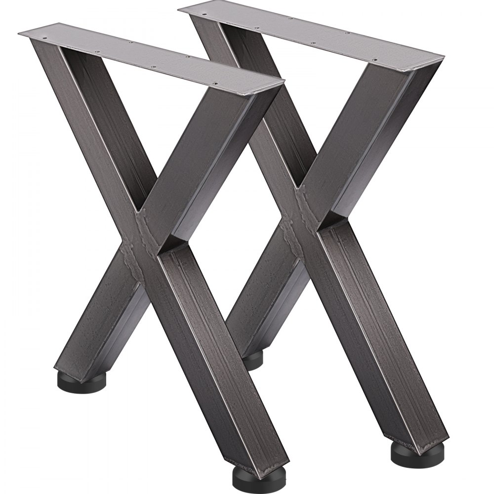 VEVOR Set of 2 Iron Table Legs, 28''Height 24''Wide Dining Table Legs ...