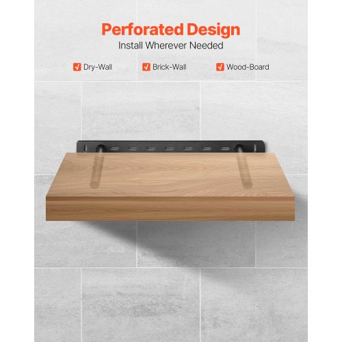 VEVOR Floating Shelf Brackets 2 Pcs, 150 lbs/68 kg Weight Capacity ...