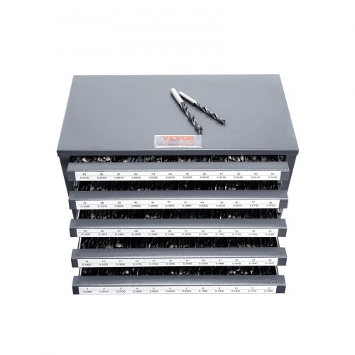 VEVOR Drill Bit Dispenser Cabinet, Five-Drawer Drill Bit Organizer ...