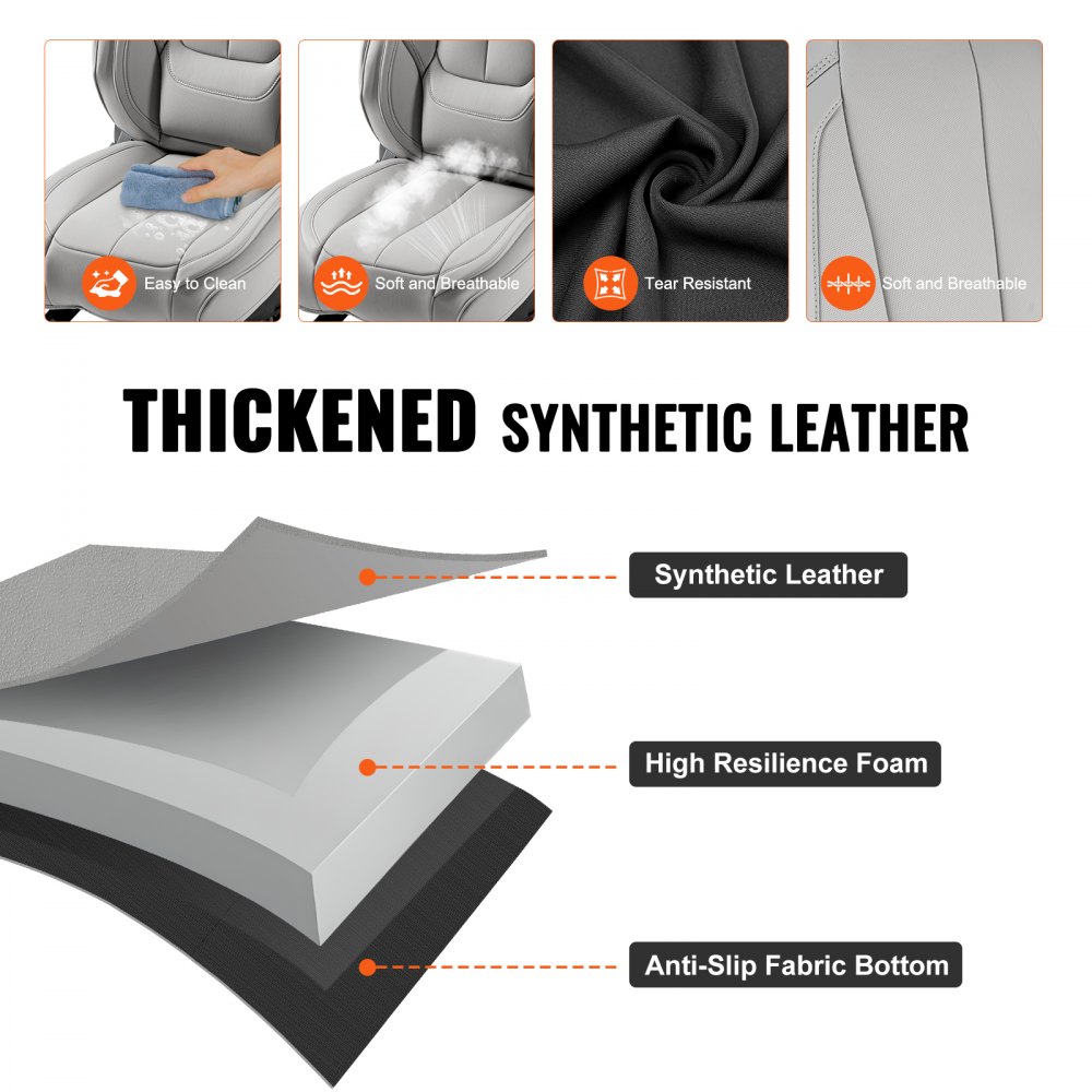 VEVOR Seat Covers, Universal Car Seat Covers Full Set Seats, Front and ...