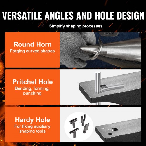 VEVOR Single Horn Anvil, 66Lbs Cast Steel Anvil, High Hardness Rugged ...