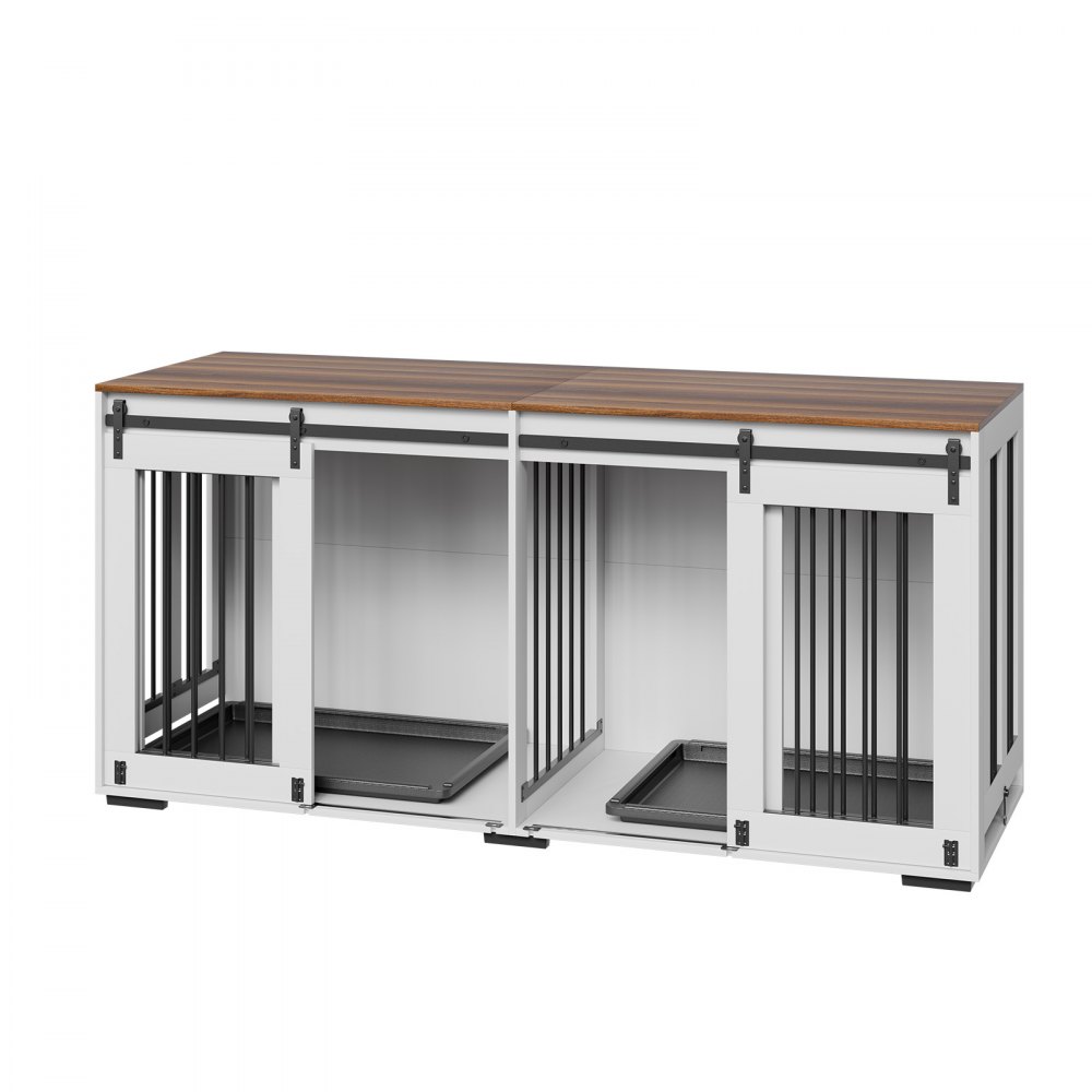 VEVOR 2 Dog Kennel Furniture - 72", MDF / Iron Material