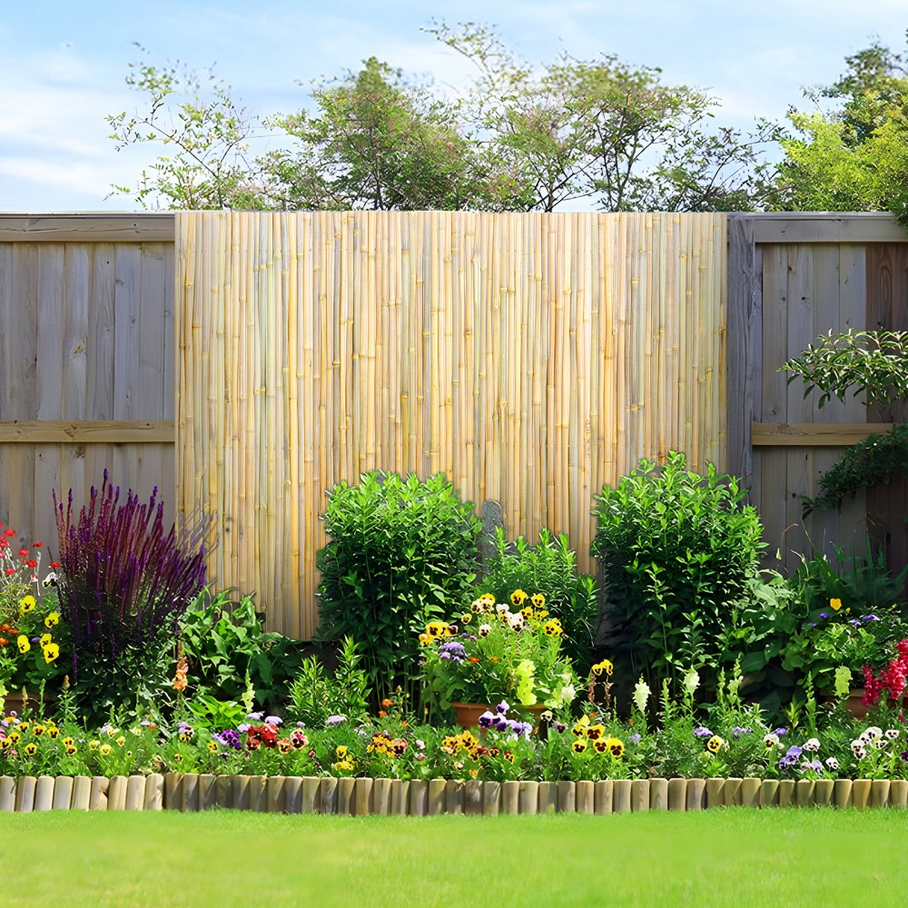 VEVOR Natural Rolled Bamboo Fence, Eco-Friendly Bamboo Privacy Fence 6 ...