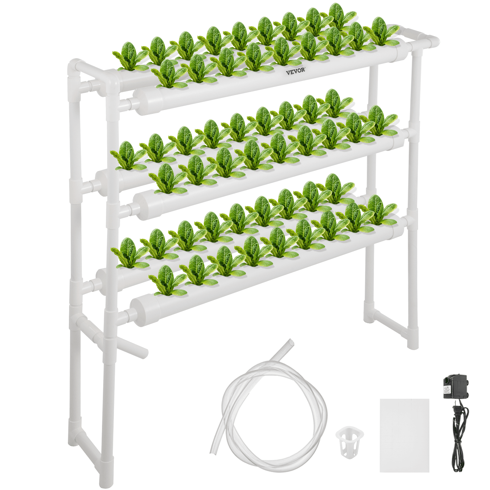 Hydroponic Grow Kit 6 Pipes 3 Layers 54 Plant Sites Drain-lever Culture ...