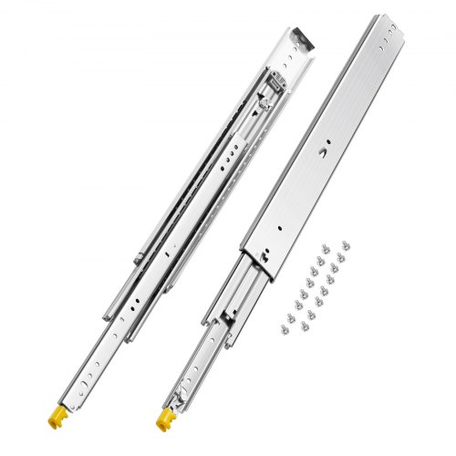VEVOR 1 Pair Full Extension Drawer Slides 28 in, 500 lbs Load Capacity ...